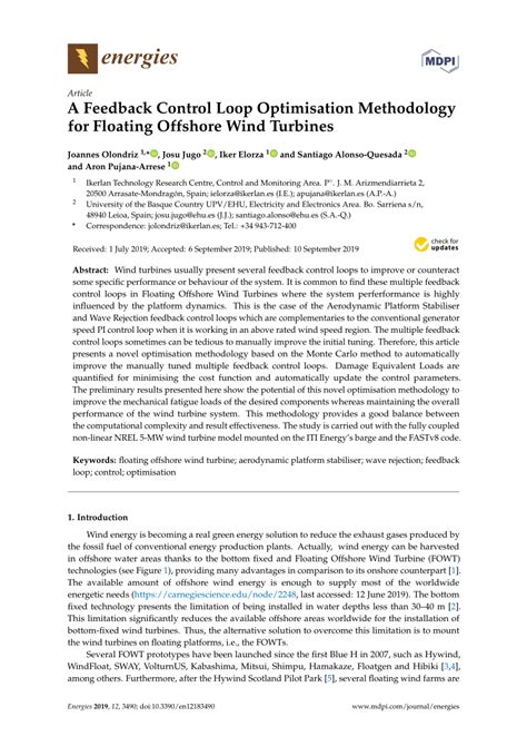 Pdf A Feedback Control Loop Optimisation Methodology For Floating