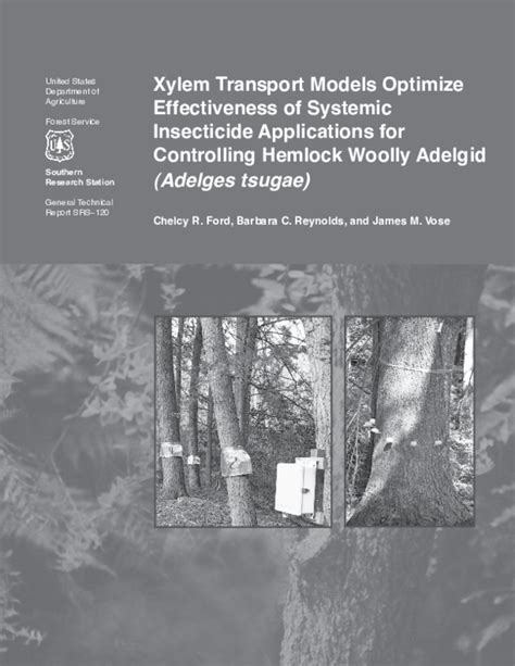 Pdf Xylem Transport Models Optimize Effectiveness Of Systemic