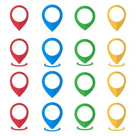 Premium Vector Set Of Map Pointers Vector Illustration