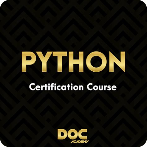 python certification course doc academy