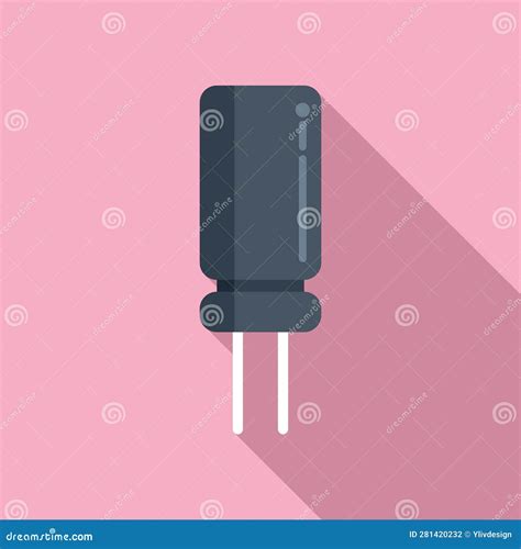 Resistor Energy Icon Flat Vector Electric Circuit Stock Vector