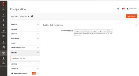 Cadence Pagebuilder Disable Admin • Cadence Labs