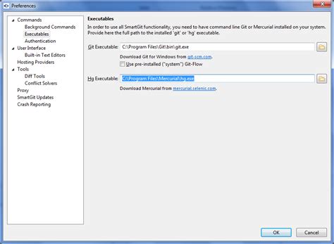 Smartgit Mercurial Executable Is Not Yet Supported Stack Overflow