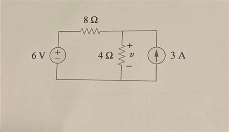 Solved Calculate V Using The Superposition Theorem Chegg