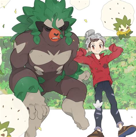 Victor Rillaboom And Eldegoss Pokemon And 1 More Drawn By Mimura Nnnnnnnnmoo Danbooru