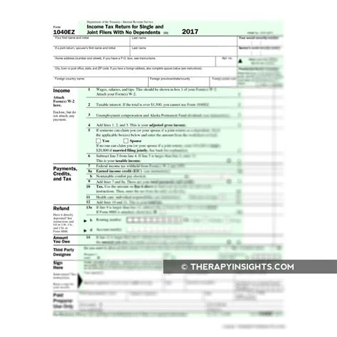 1040ez Form Eksempel