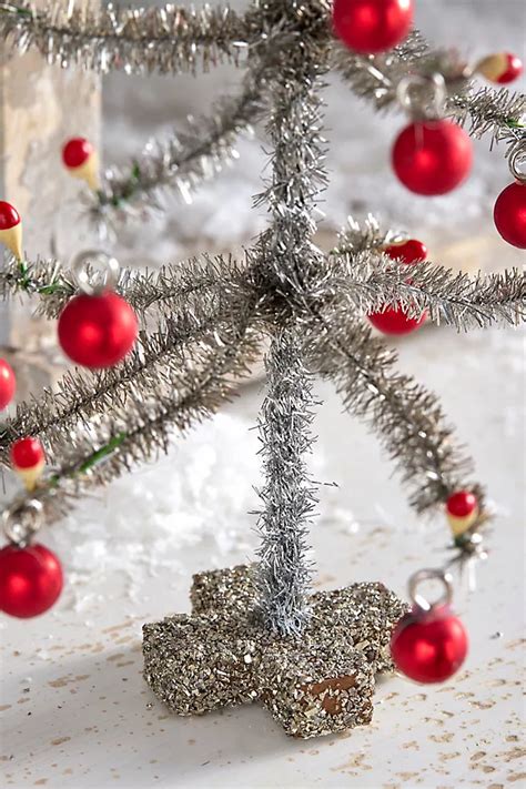 Silver Tinsel Trees Set Of 3 Anthropologie