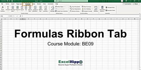 formulas ribbon tab excel for beginners excel formula