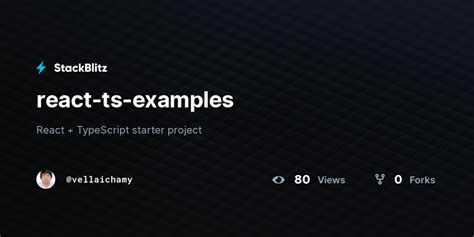 react ts examples stackblitz