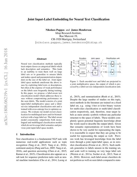 Joint Input Label Embedding For Neural Text Classification Deepai