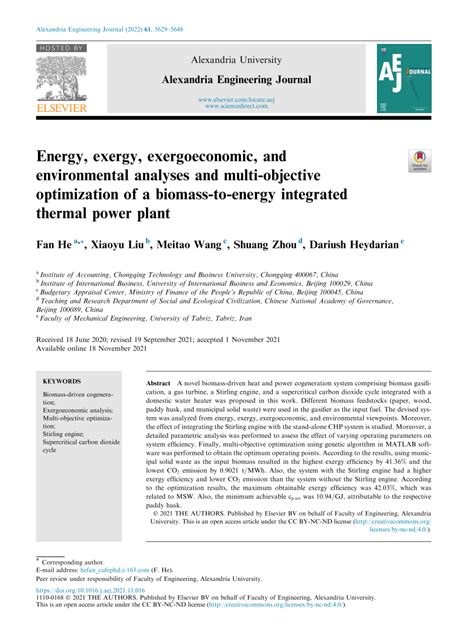 Pdf Energy Exergy Exergoeconomic And Environmental Analyses And