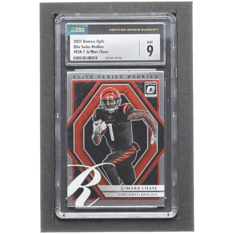 Ja Marr Chase 2021 Donruss Optic The Elite Series Rookies 7 RC CSG 9