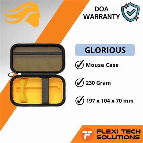 Glorious Mouse Case Compact Hard Shell Travel Case Flexi Tech