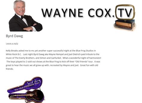 Wayne Cox Tv Blog April 17 2016 Byrd Dawg