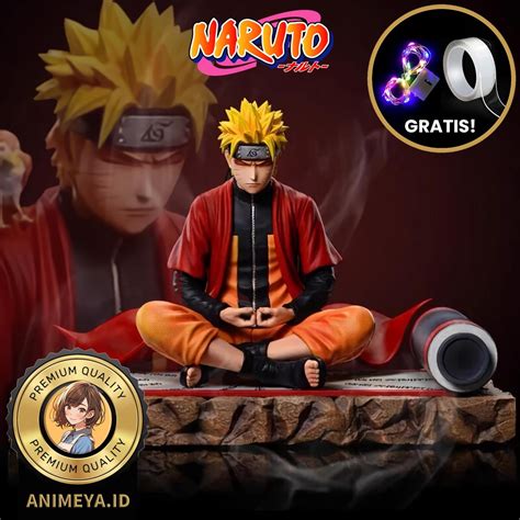 Jual Action Figure Naruto Sage Mode Meditasi Chakra Ventus Studio Recast Led Koleksi Patung