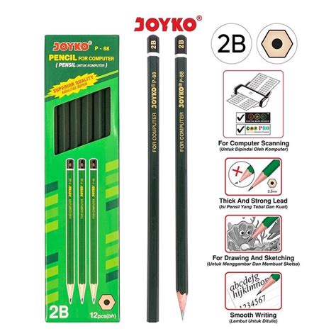 Pensil 2b Joyko Ijo P 88 Isi 12 Pcs Shop Tokopedia