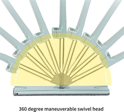 Aiwanto Easy Self Wringing Flat Mop With 2 Reusable Microfiber Mop Pads 360 Rotating Head