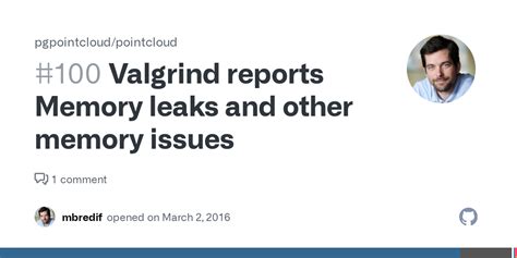 Valgrind Reports Memory Leaks And Other Memory Issues · Issue 100 · Pgpointcloudpointcloud