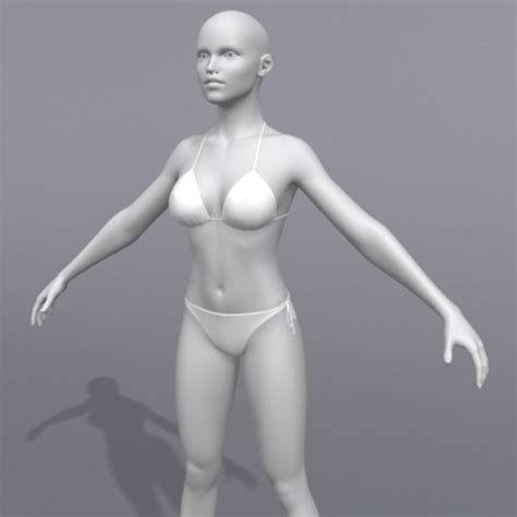 Polygonal Male Body Character 3d Model