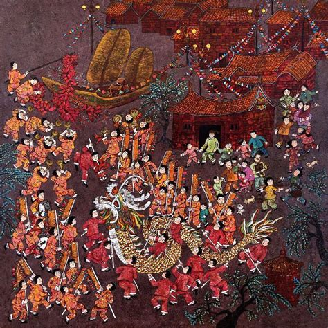闽风翔画刘丽萍乡风乡情 厦门市 大年 作品