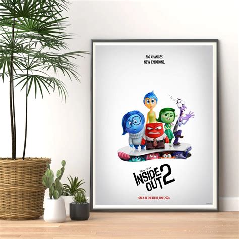 Inside Out 2 Movie Poster Print Canvas Wall Art Room Decor Movie Art