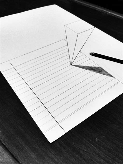 3d Art Drawn On Paper