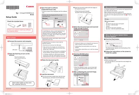 Canon Imageformula R Installation Guide Manualzz