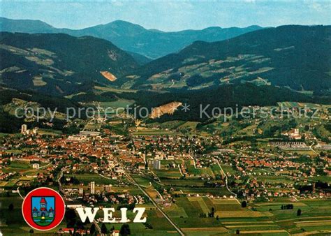 AK Ansichtskarte Weiz Steiermark Fliegeraufnahme Kat Weiz Nr