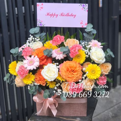 TyDo Flower Cửa hàng hoa tươi Gò Vấp G122289 GIỎ HOA CHÚC MỪNG SINH NHẬT