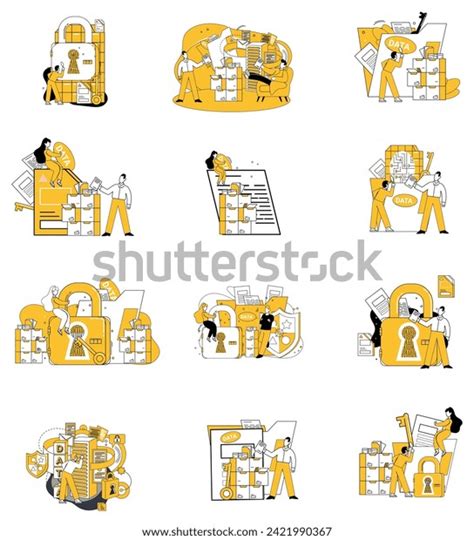Data Storage Vector Illustration Well Maintained Data Stock Vector