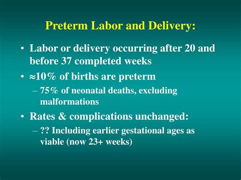 Ppt Diagnosis And Treatment Of Preterm Labor How Far Have We Come