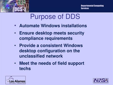 Ppt Windows Desktop Deployment Service Dds 11 At Lanl Powerpoint