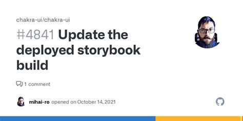 Update The Deployed Storybook Build · Issue 4841 · Chakra Uichakra Ui