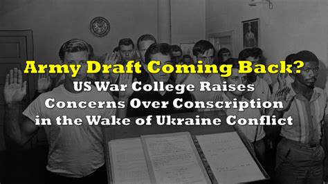 Army Draft Coming Back Us War College Raises Concerns Over
