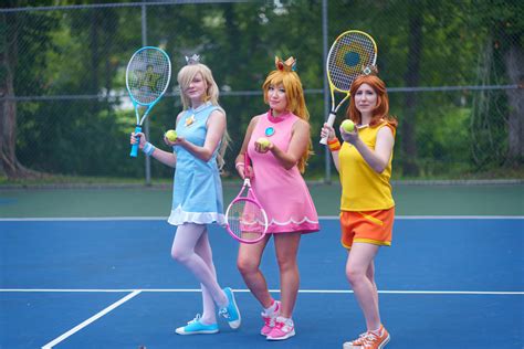 Princess Peach Daisy Rosalina Tennis Cosplay By Firecloak On Deviantart