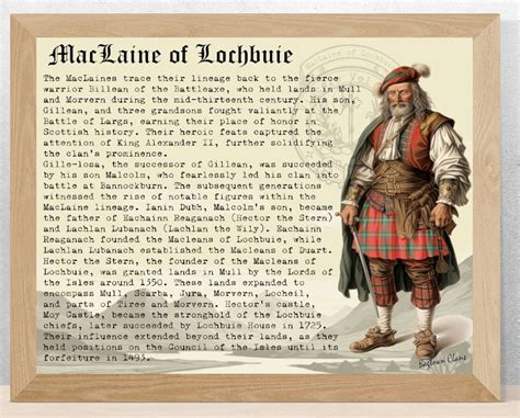Clan Maclaine Of Lochbuie Vintage Poster Etsy