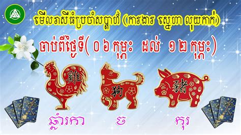 មើលរាសីប្រចាំសប្តាហ៍ ចាប់ពីថ្ងៃ០៦កុម្ភះ ដល់១២កុម្ភះ ឆ្នាំរកា ច កុរ Youtube