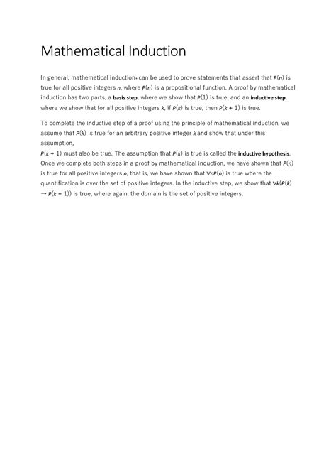 Module 1 Discrete Mathematics 14 18 Mathematical Induction In General