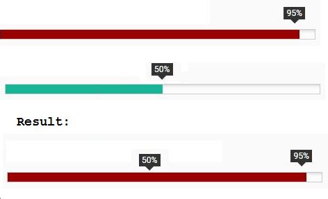 Javascript AngularJS UI Bootstrap Merge Two Progress Bars Stack
