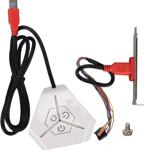 Ciciglow Desktop Computer Power Switch Dual USB Transmission Port Waterproof External PC Power