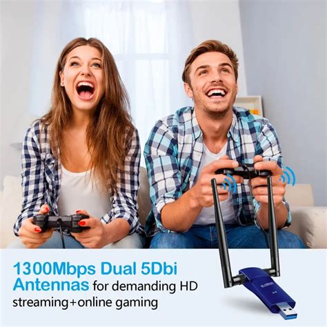 Hazhouyujiukj Ultra Fast L Link Ac1300mbps Usb Wifi Adapter For Desktop