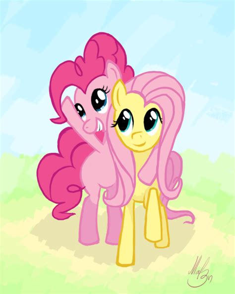 Pinkie Pie And Fluttershy By Mal3n On Deviantart