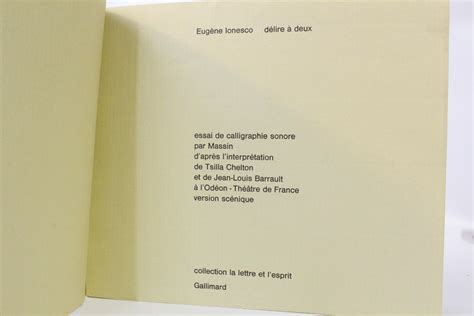 Délire à Deux Essai De Calligraphie Sonore Par Massin Daprès L
