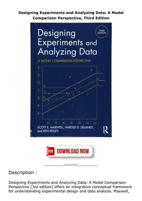 Pdf Designing Experiments And Analyzing Data A Model Comparison Perspective