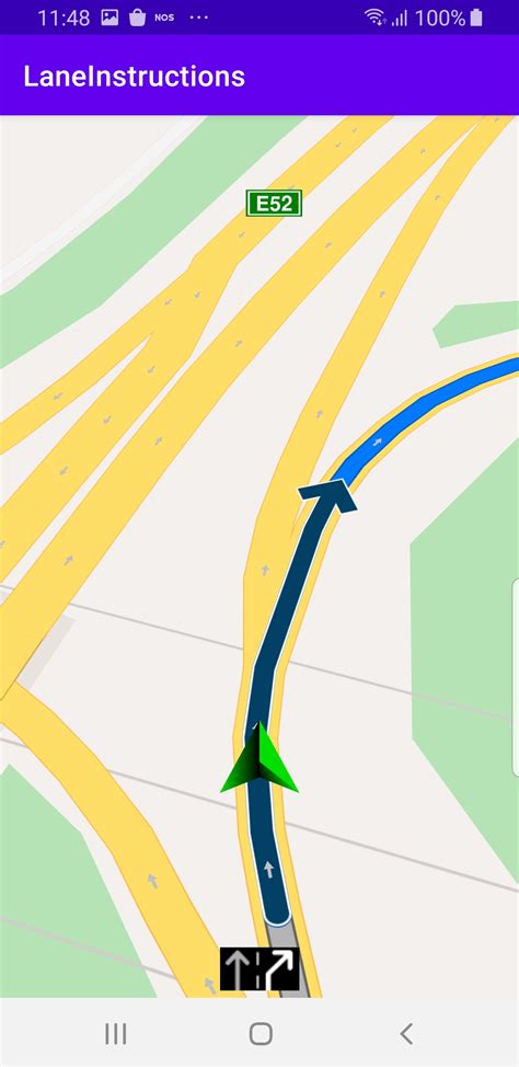 Lane Instructions Simulated Navigation Maps SDK For Android Magic Lane