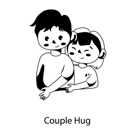 Trendy Couple Hug 36344980 Vector Art At Vecteezy