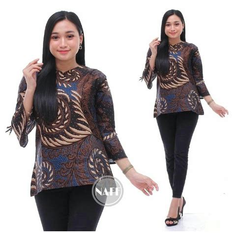 Jual Baju Blus Wanita Motif Batik Formal Kerja Shopee Indonesia