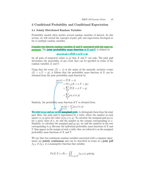 Imen319 Nditional Probability Pdf Probability Density Function