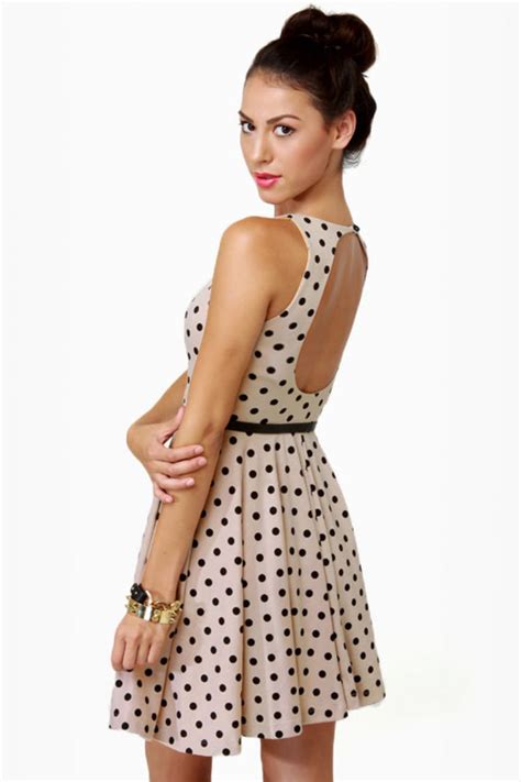 Lulus Brown Polka Dot Dress Store