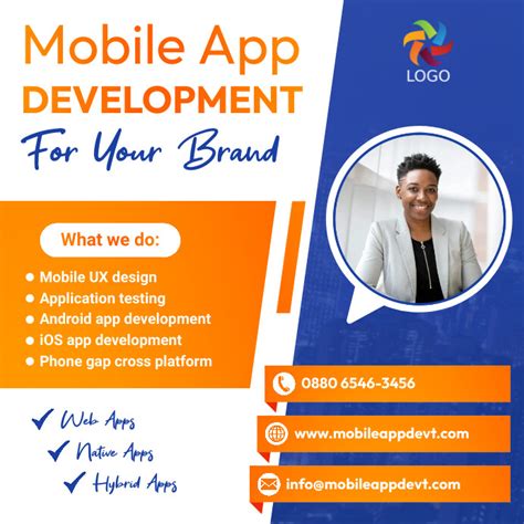 Mobile App Development Services Template Postermywall